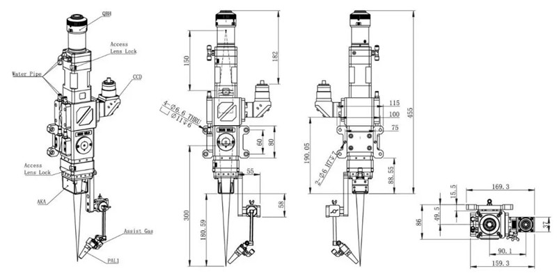 EMPOWER RAYTOOLS BW240 SERIES 4kw High Power Laser Processing Head ...
