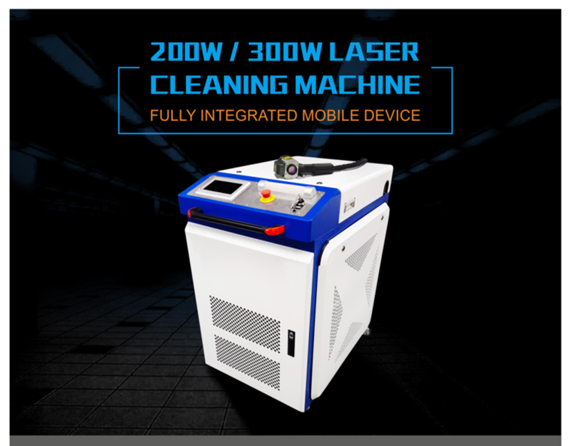 Water Cooled Portable pulse laser cleaning rust removal machine 300w ...